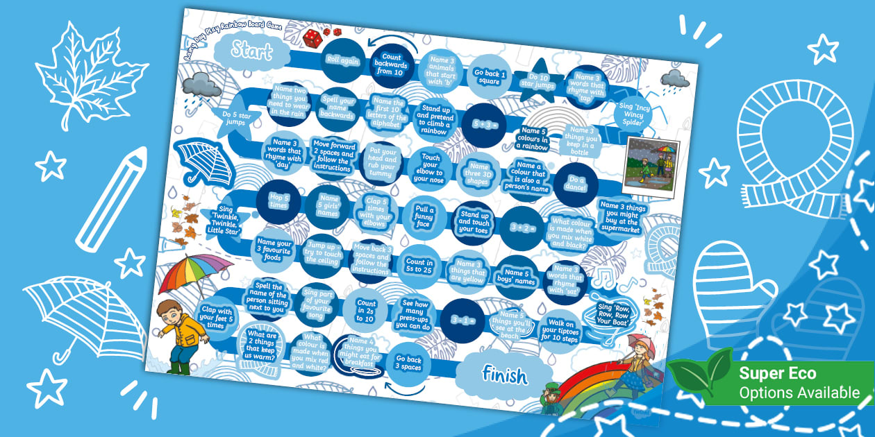 Rainy Day Play Rainbow Board Game