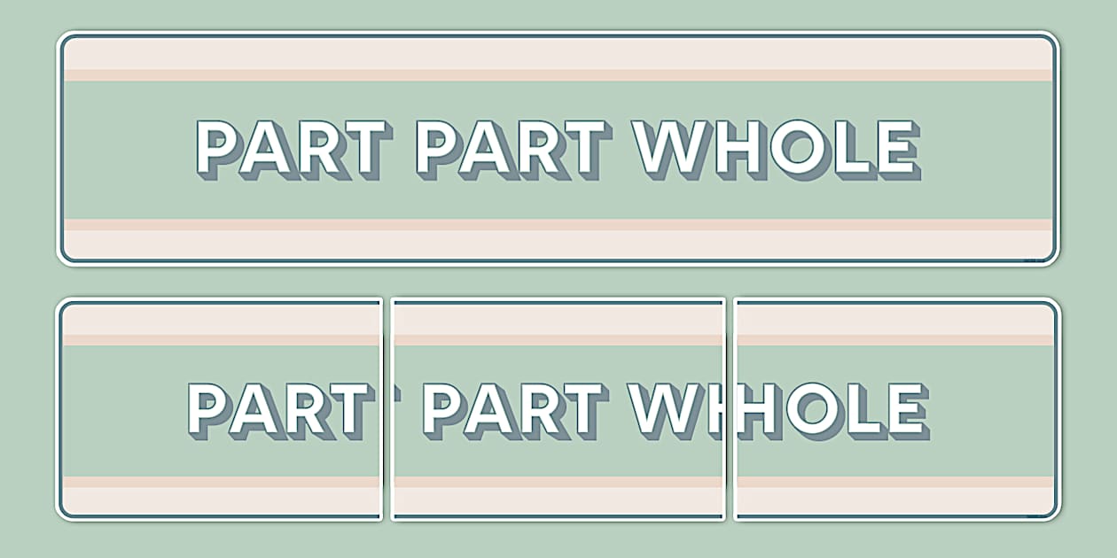 👉 3D Effect-Themed Part Part Whole Model Display Banner