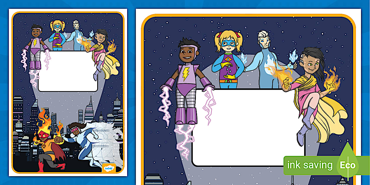 Superhero Themed Calendar Template