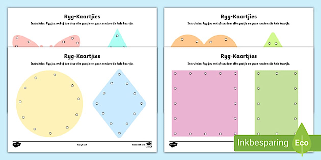 Fynmotoriese Vaardighede Ryg Kaartjies - Twinkl
