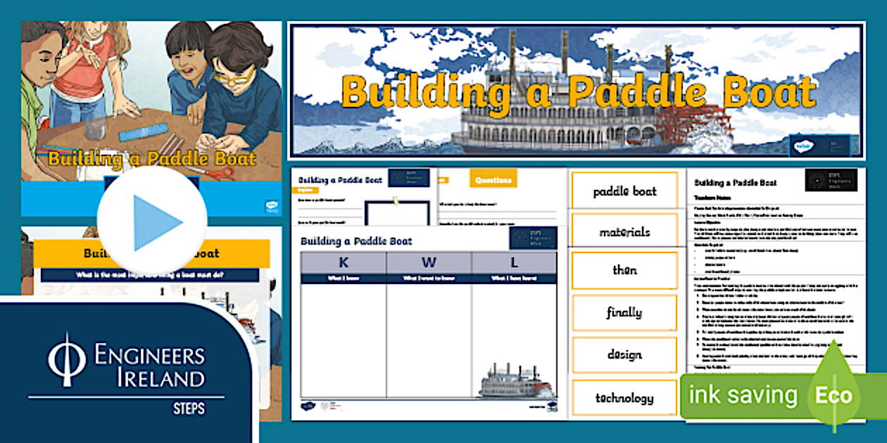 FREE! - Build a Paddle Boat Pack | STEM Challenge Pack