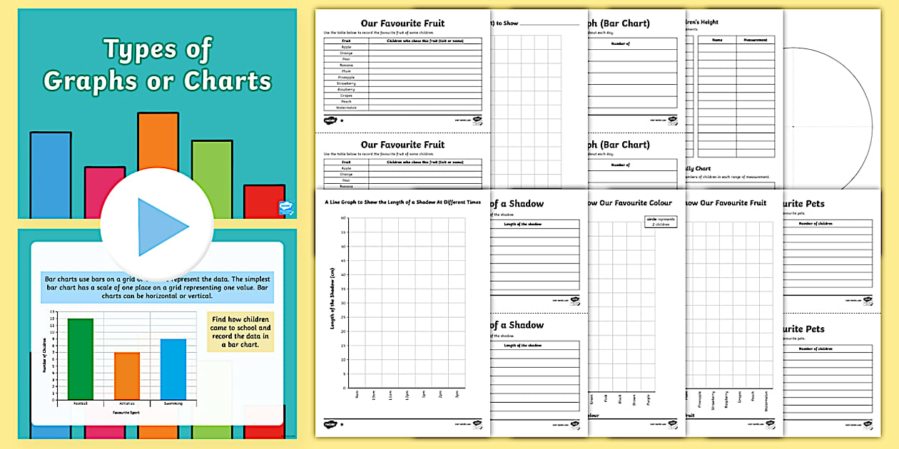 Types of Graph Maths Pack - Different Graph Names and Uses