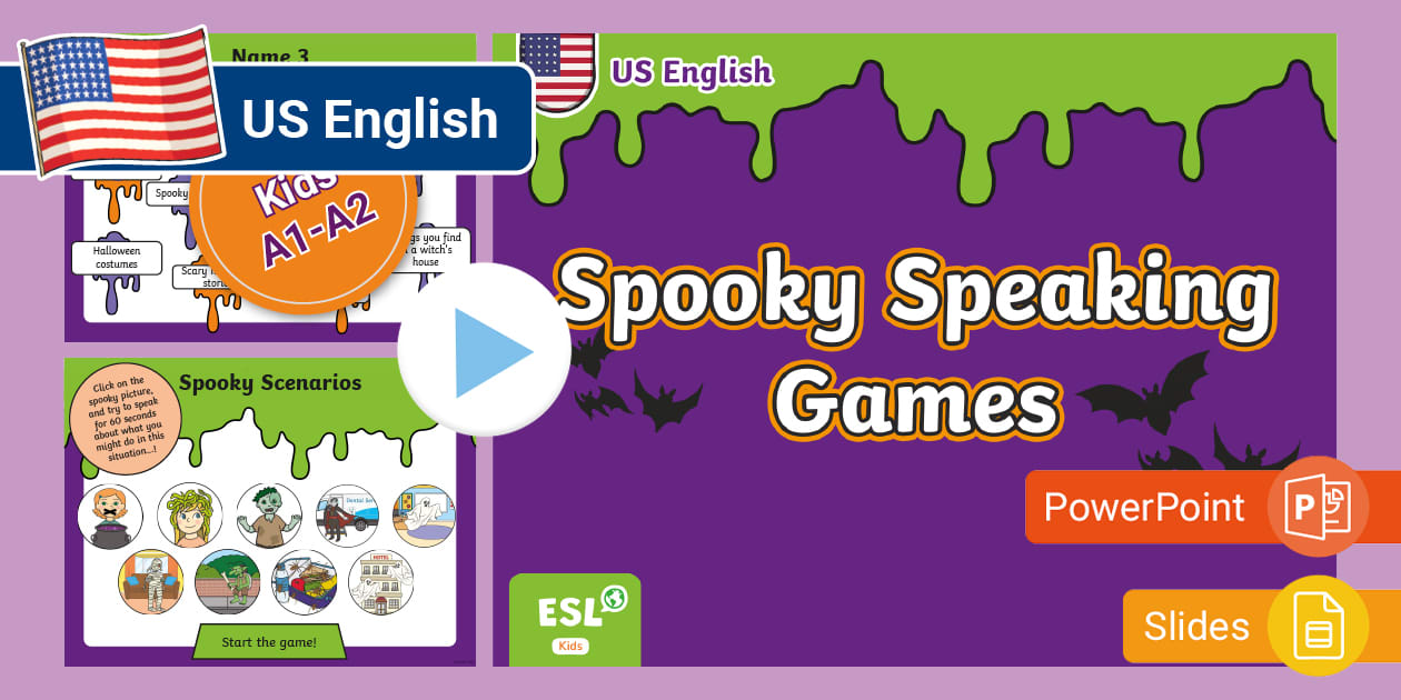 Spooky Halloween Speaking Games {ESL} (Hecho por educadores)