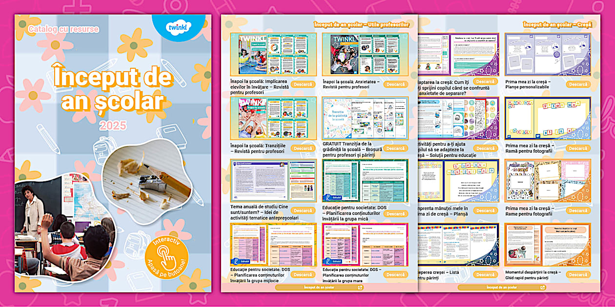 FREE! - GRATUIT Început de an școlar – Catalog cu resurse 2025