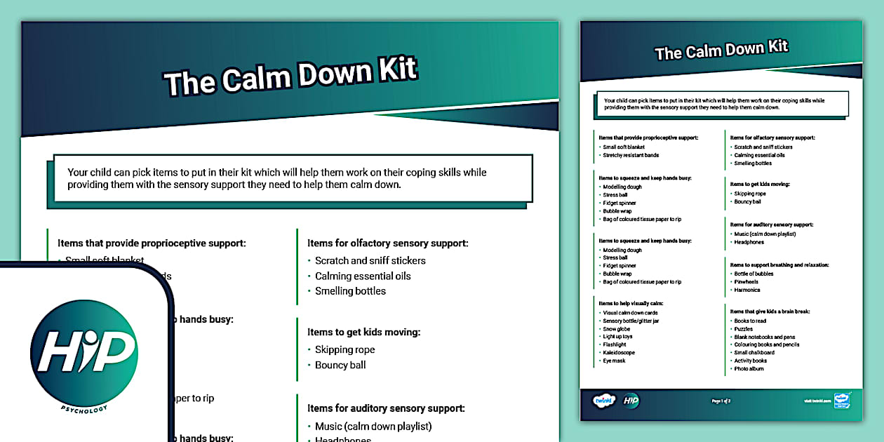 FREE! - The HIP Kit - Tackling Anxiety: The Calm Down Kit
