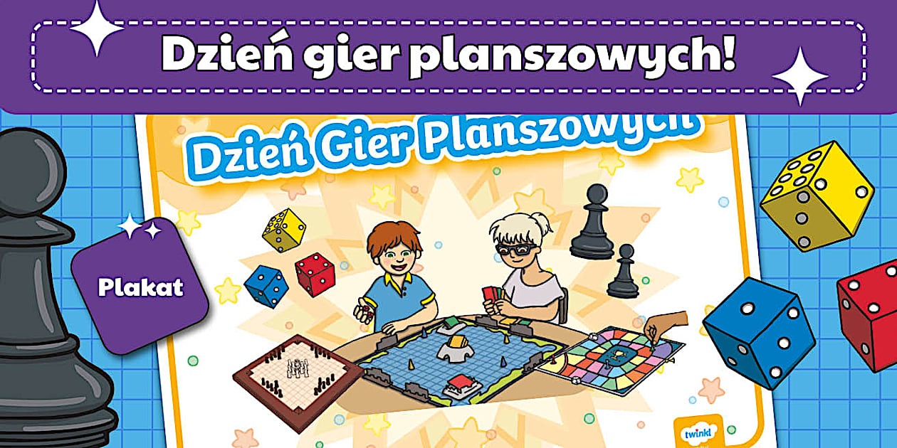 Dzień gier planszowych | Edukacja społeczna | Plakat