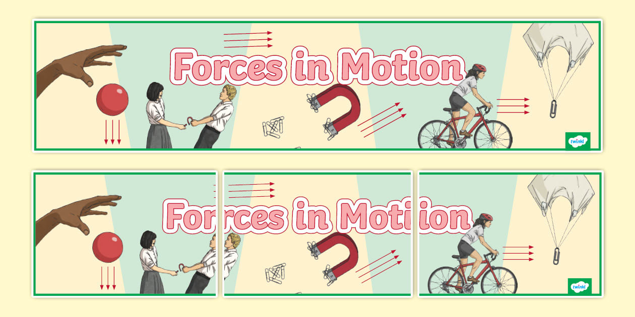 STEM IU Yr 4 Forces in Motion Display Banner (Teacher-Made)