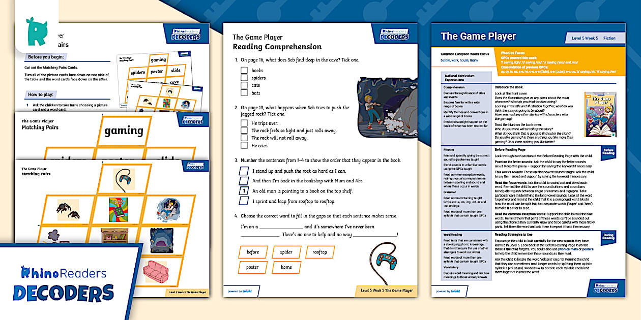 The Game Player: Resource Pack - Decoders (teacher made)