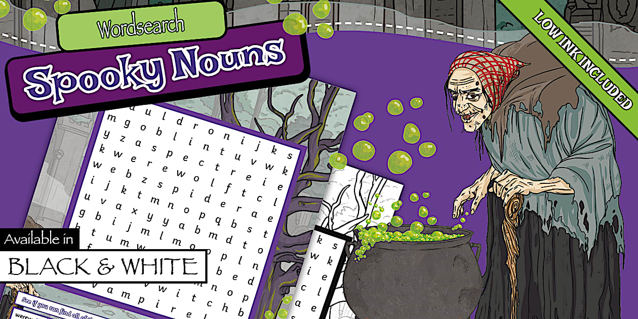 IP - Eng - T 4 - Spooky Nouns - Word Search (CAPS Aligned)