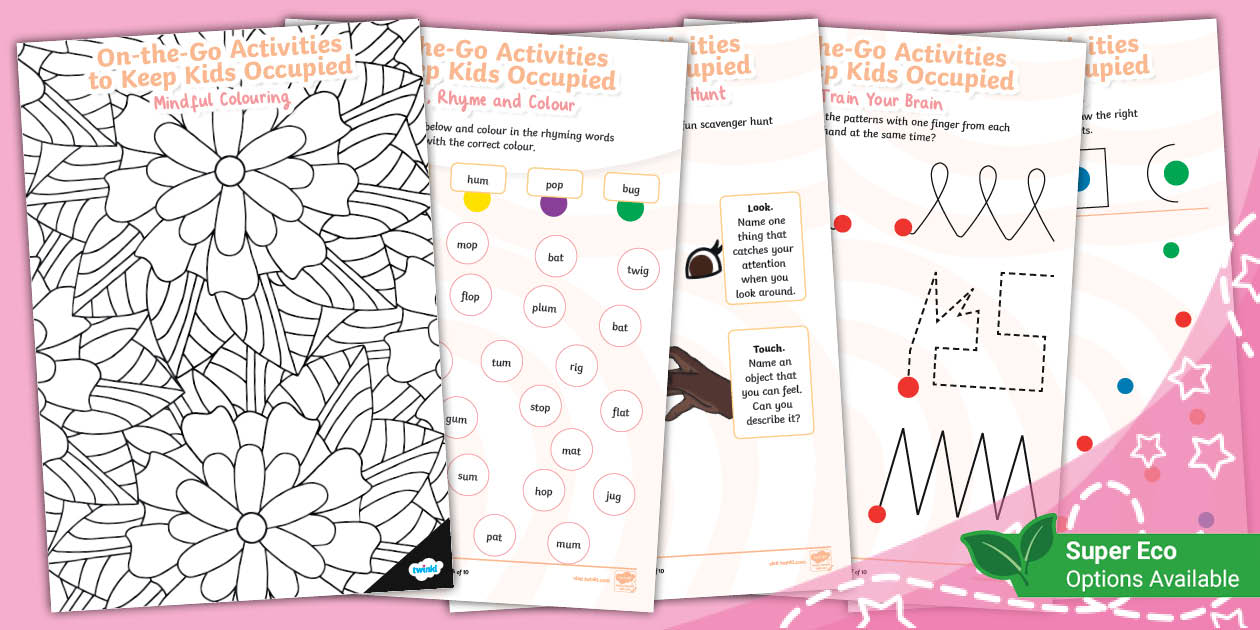 On-the-Go Activities For Kids (teacher made) - Twinkl