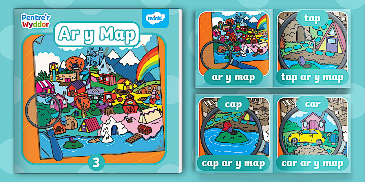Pentre'r Wyddor: Teulu 1 eLyfr 3 – Ar y Map (teacher made)