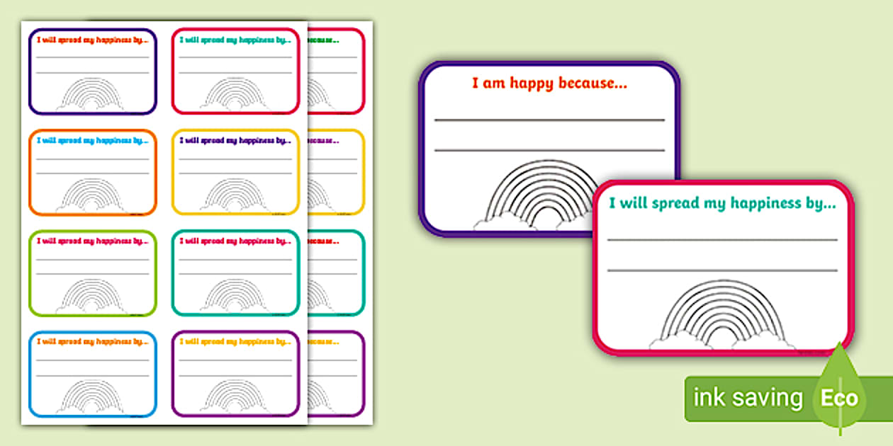 Wall of Happiness Display Cards (teacher made) - Twinkl