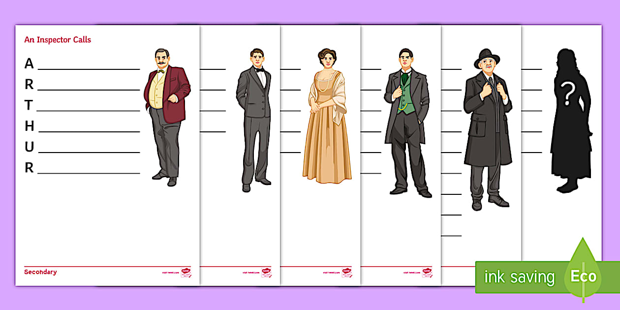 GCSE An Inspector Calls Acrostic Poems Activity Pack