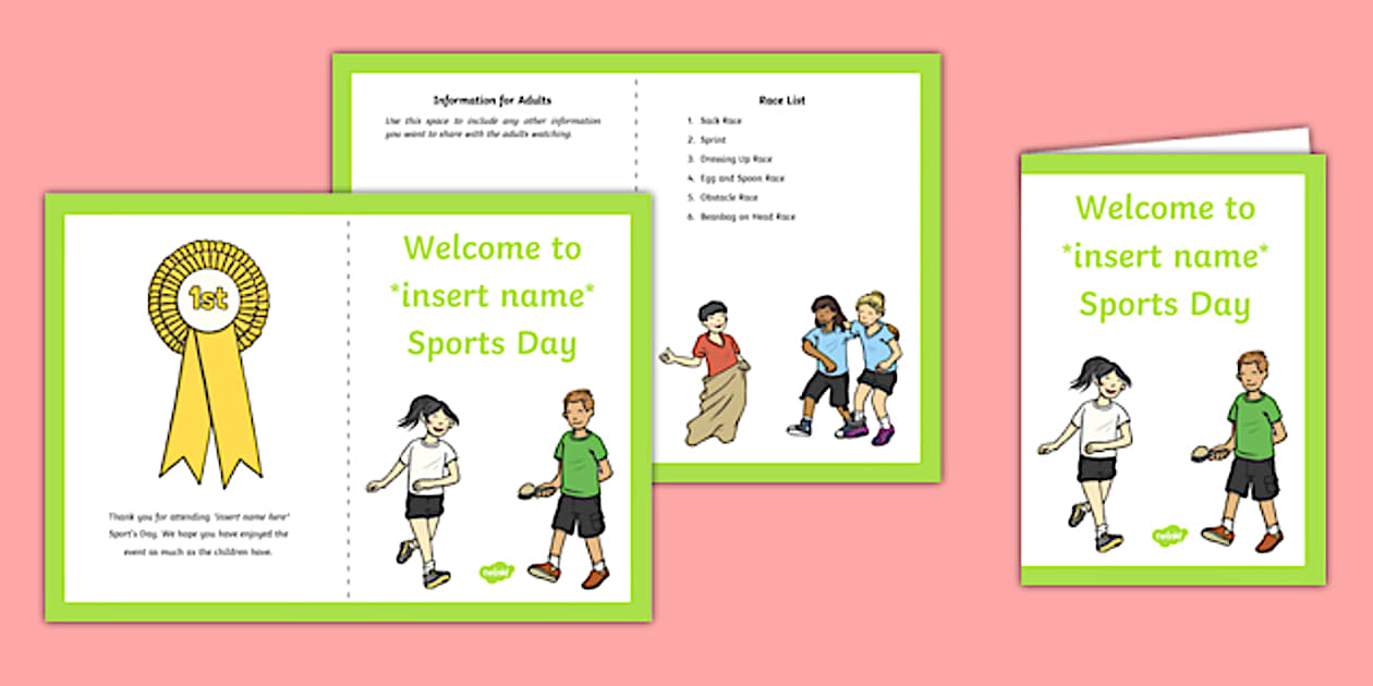 EYFS Races Sports Day Parents Leaflet - Twinkl