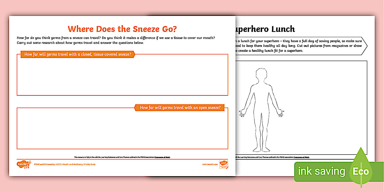 PSHE: LKS2 It's My Body - Home Learning Tasks (teacher made)