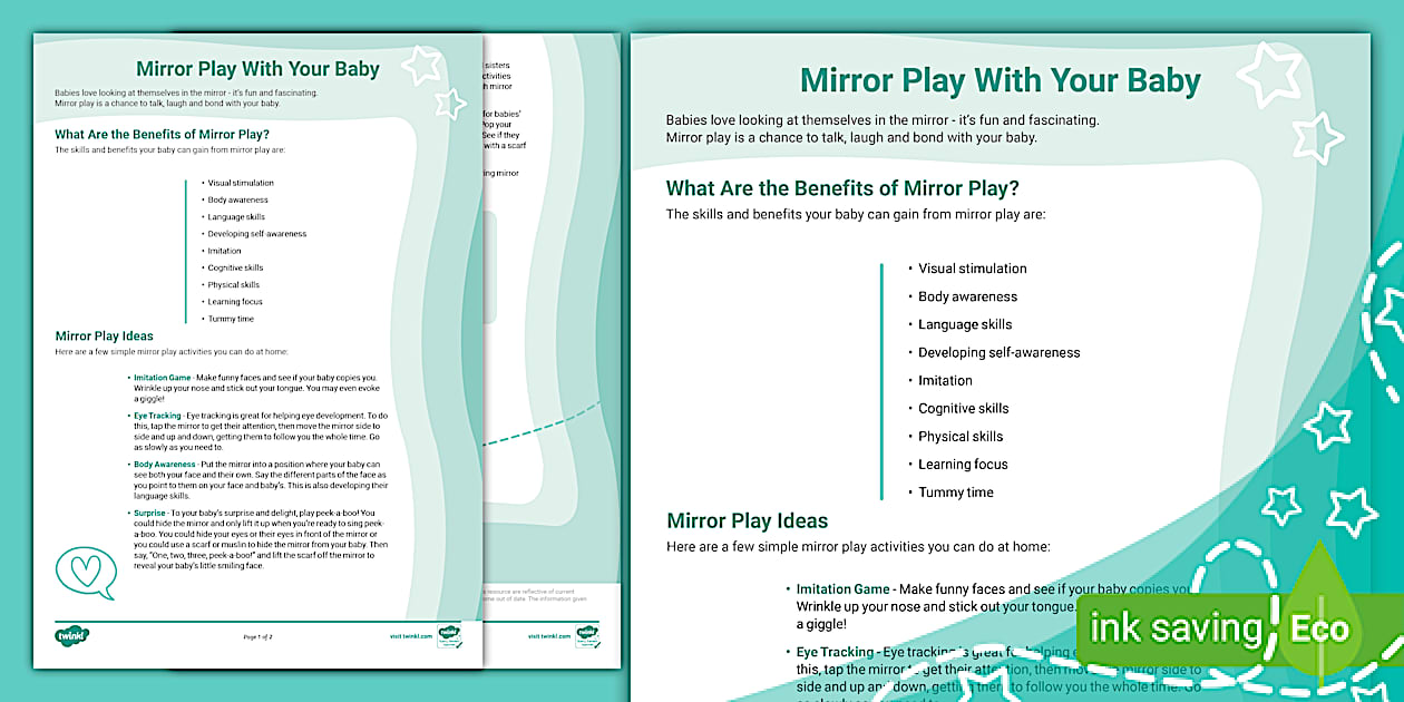 FREE! - Mirror Play With Your Baby (teacher made) - Twinkl