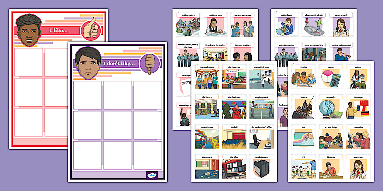 All About Me - 'Likes' and 'Dislikes' School Preferences Sorting ...