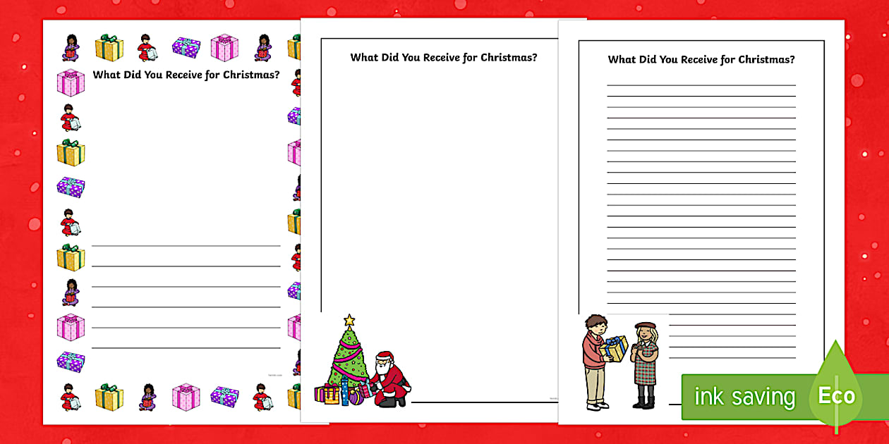What Did You Receive for Christmas? Writing Frames - Twinkl
