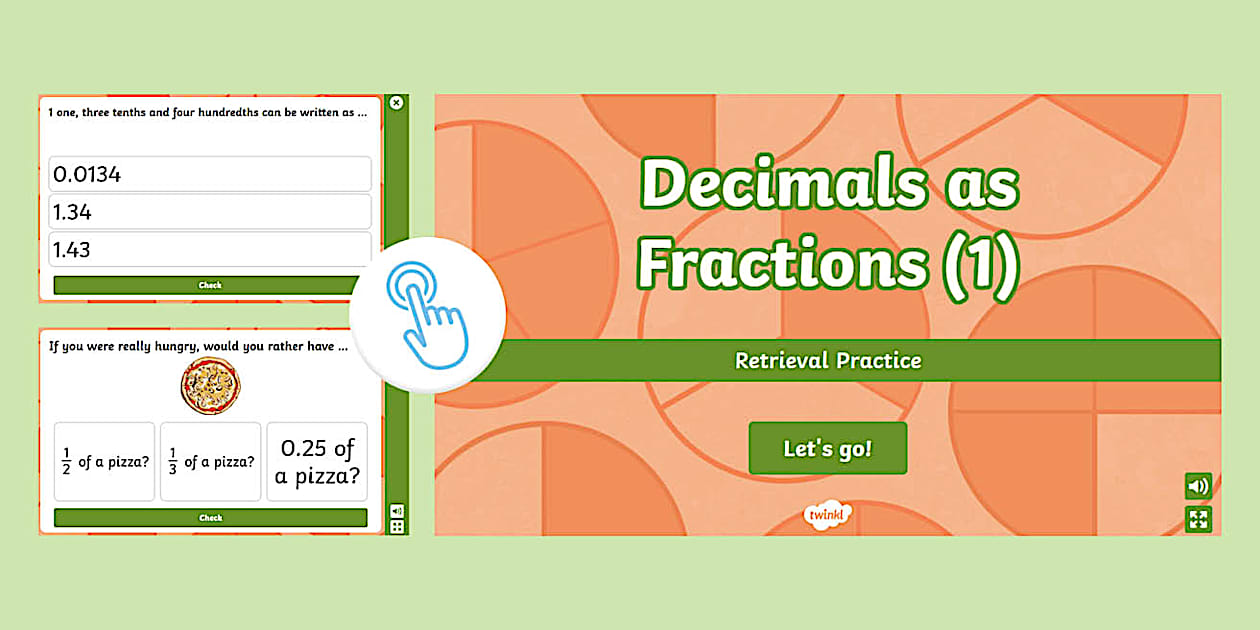👉 Retrieval Practice Decimals As Fractions 1 Maths Interactive Quiz