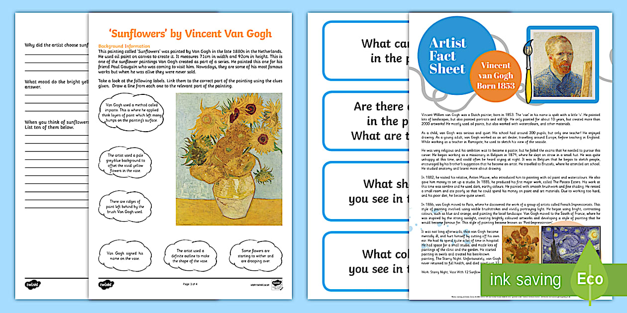CFE Second Level Vincent Van Gogh Resource Pack - Twinkl