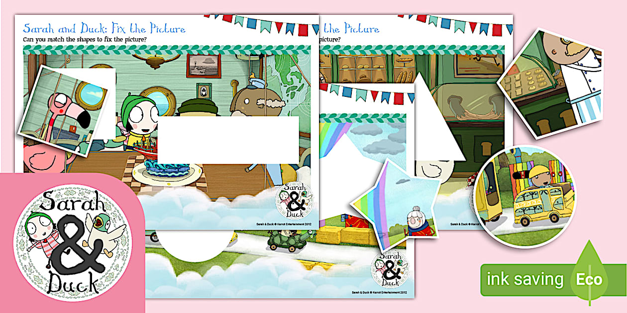 FREE! - Sarah and Duck: Fix the Picture (teacher made)
