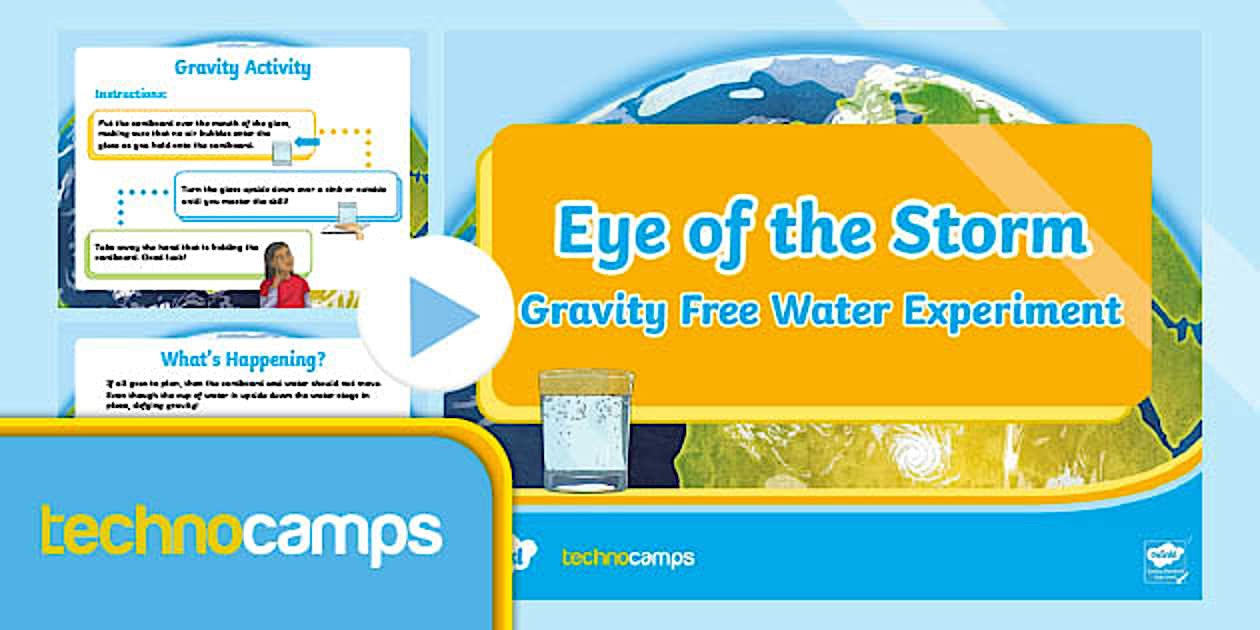FREE! - Technocamps Gravity Water Experiment Powerpoint