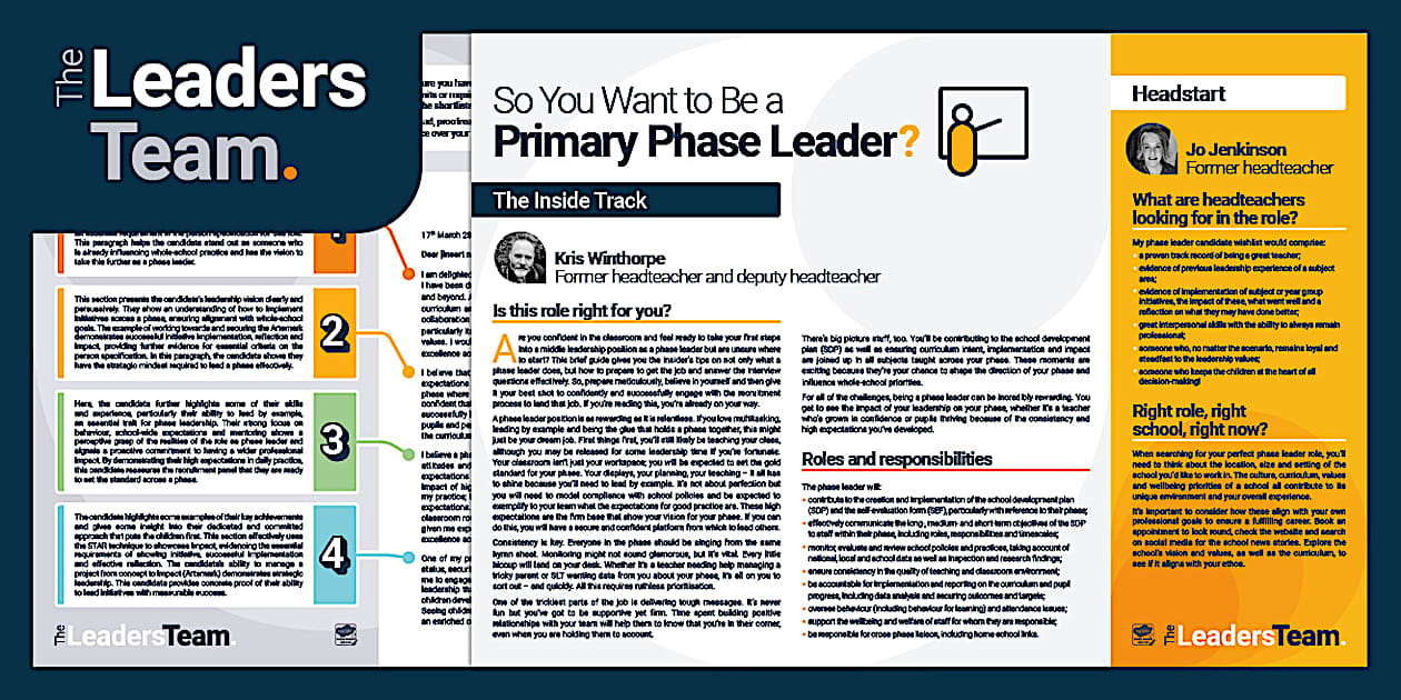 So You Want To Be a Primary Phase Leader? - Twinkl