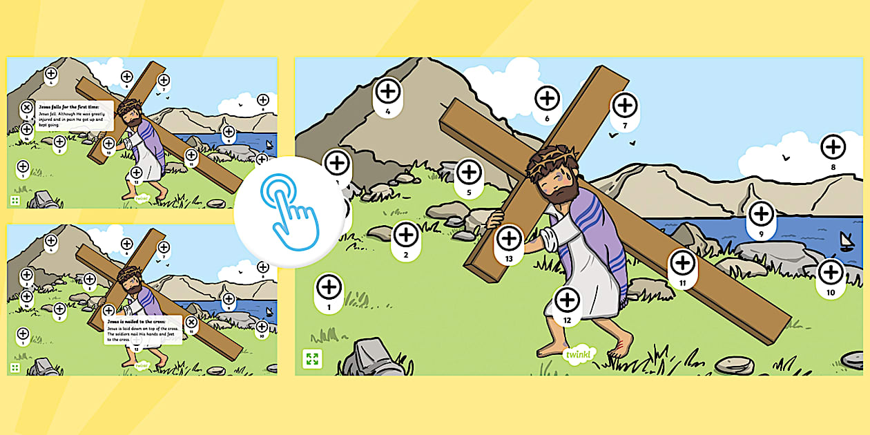 Stations of the Cross Hotspots (teacher made) - Twinkl