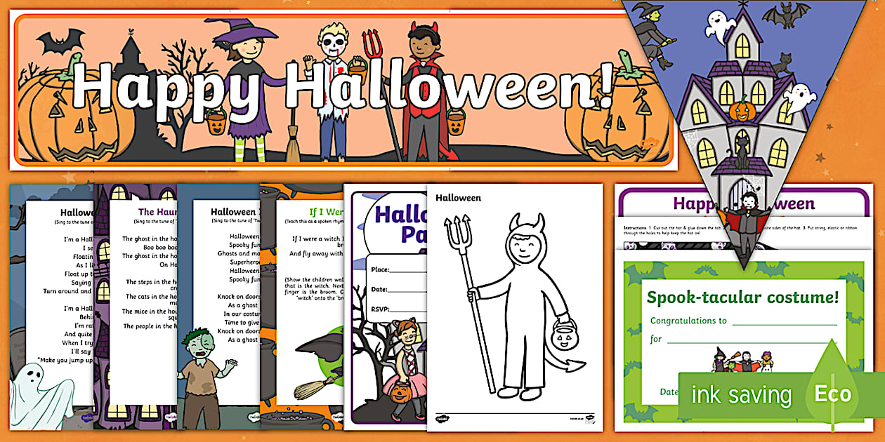 Halloween Resource Pack - Party Theme (teacher made)