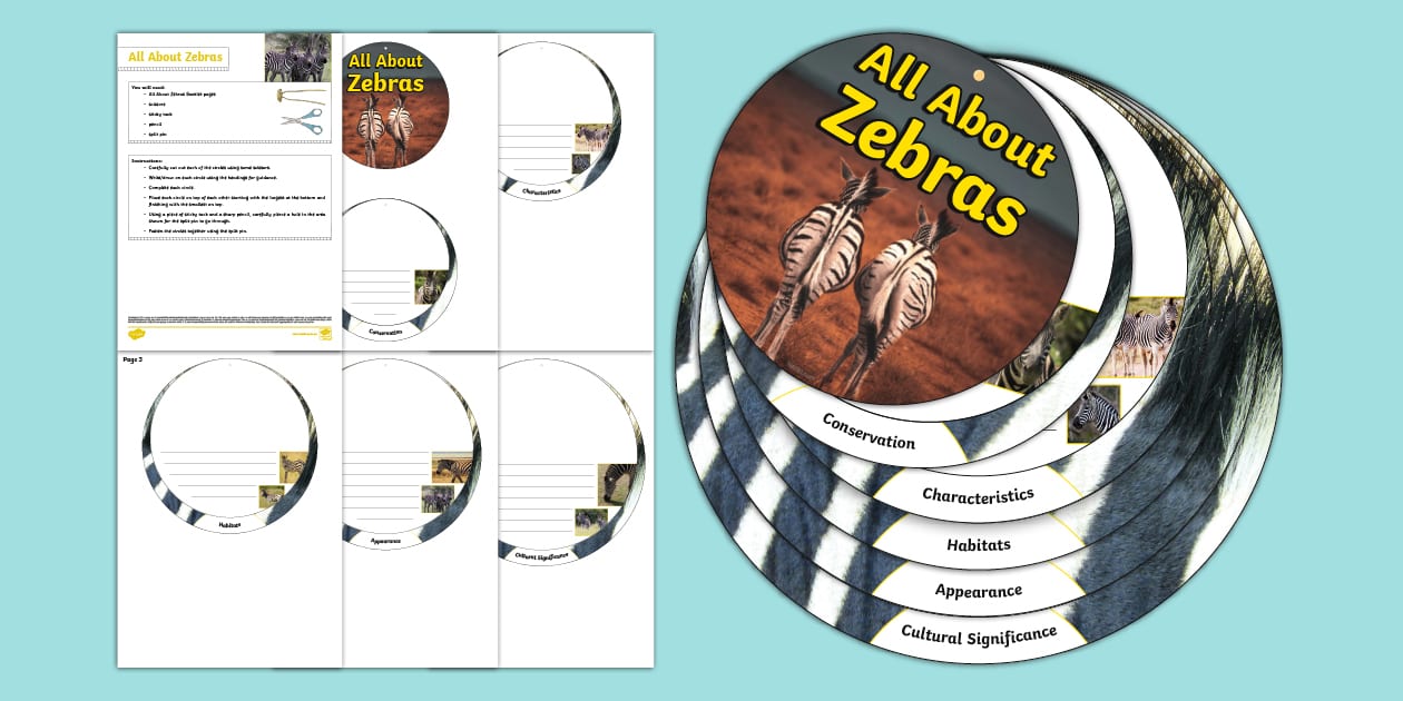 All About Zebras Circles Booklet (teacher made) - Twinkl