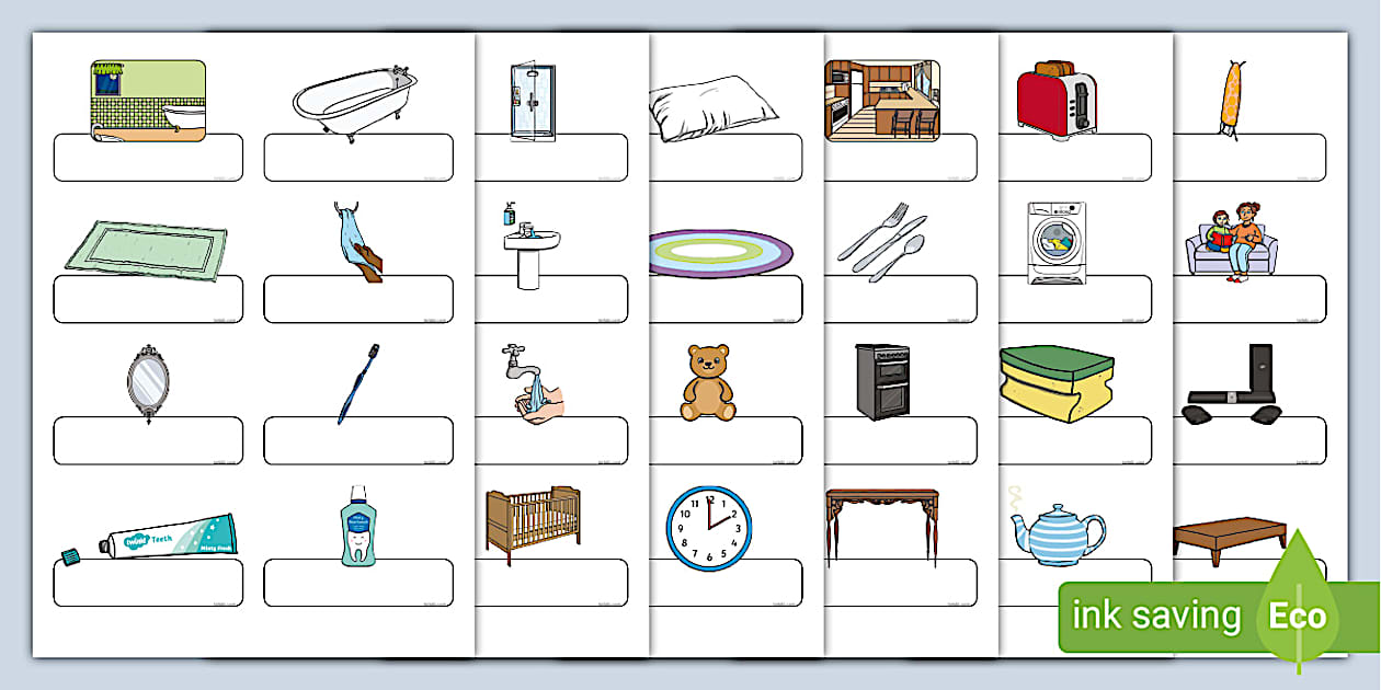 Editable Self-Registration Labels - Home Corner - Twinkl