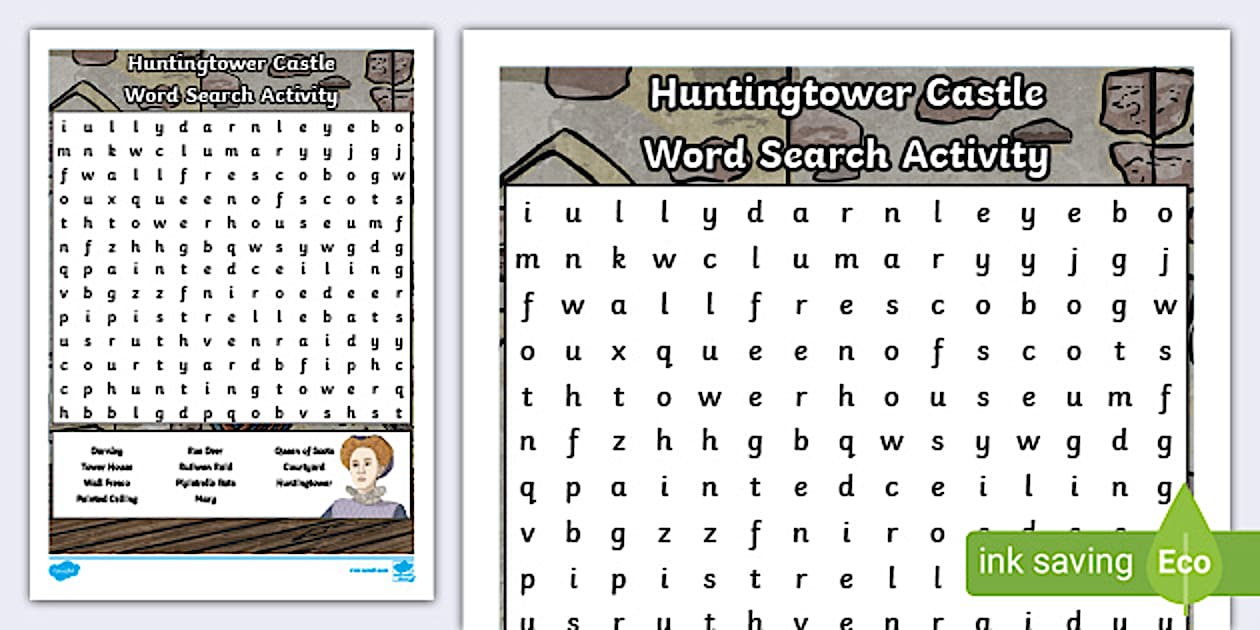Huntingtower Castle Word Search Activity – Scottish Places