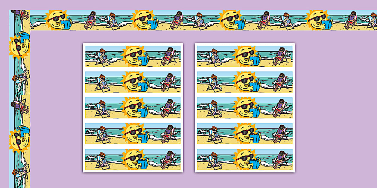 Summer Reading Helps You Shine! Bulletin Board Borders