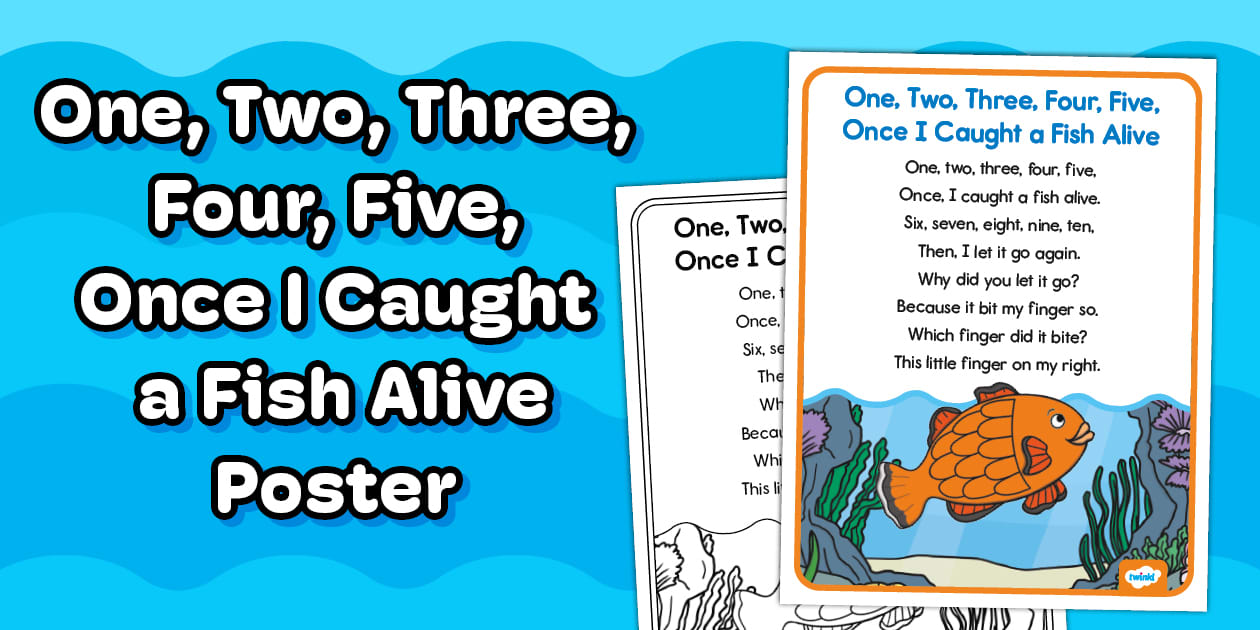 Fish Alive Nursery Rhyme Poster