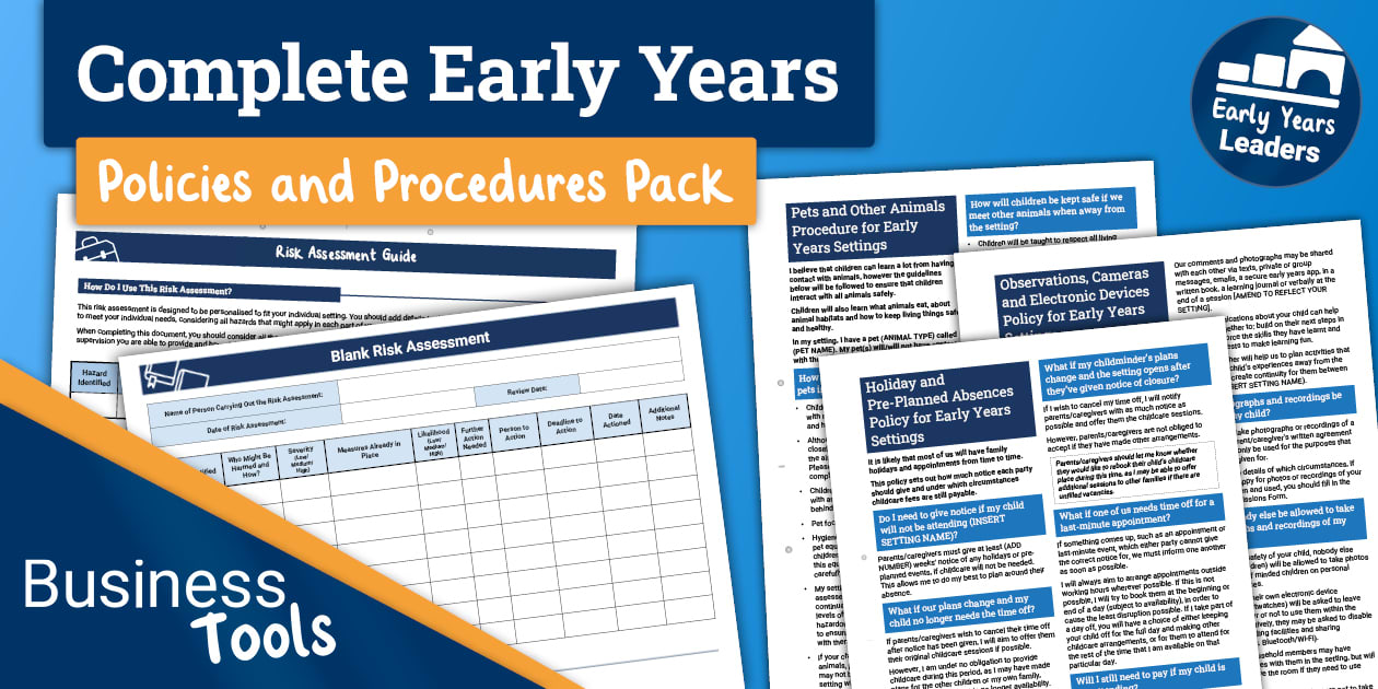 Complete Early Years Policies and Procedures Pack | Twinkl
