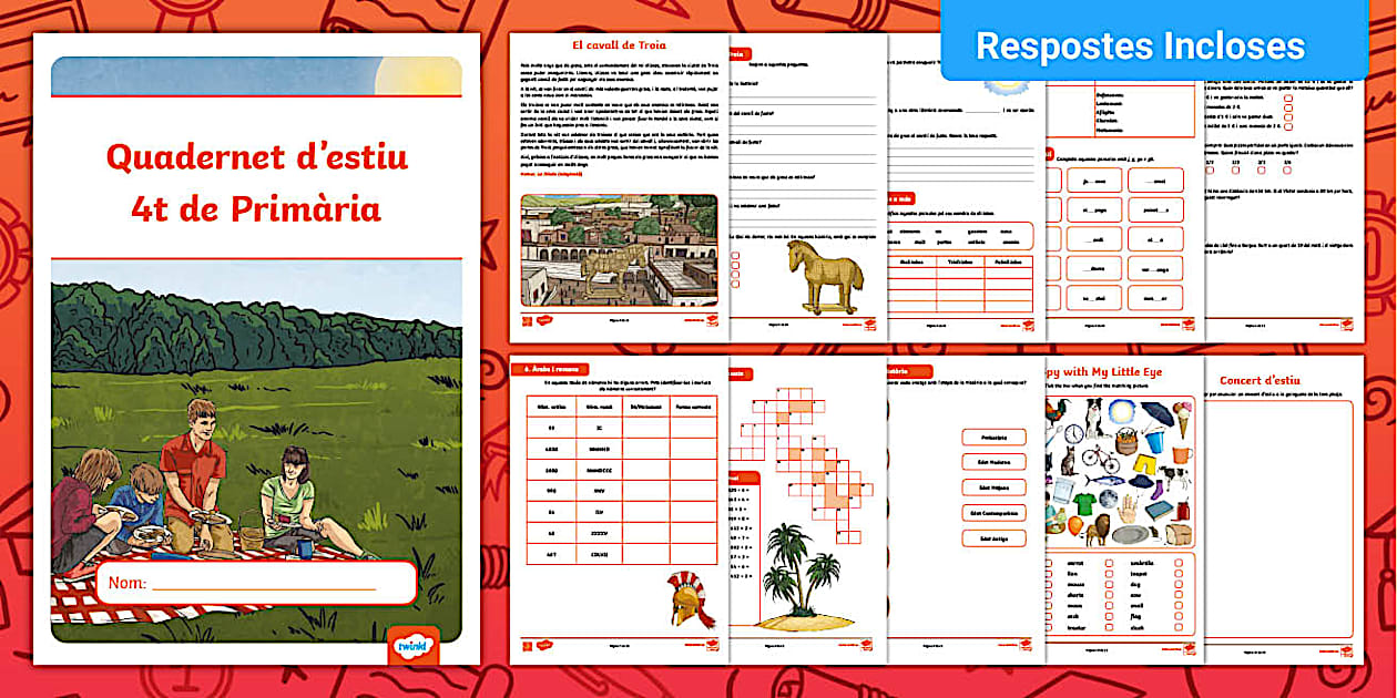 Quadernet d'estiu: 4t de Primària - Català - Twinkl