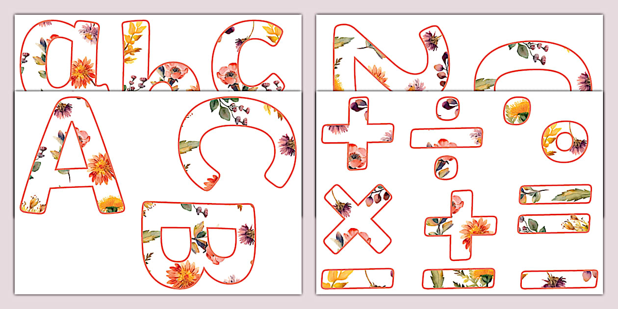 Wildflower Botanical Lettering Pack (teacher made) - Twinkl