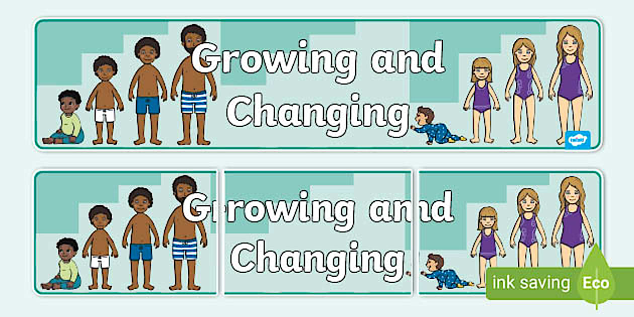Growing and Changing Banner (teacher made) - Twinkl