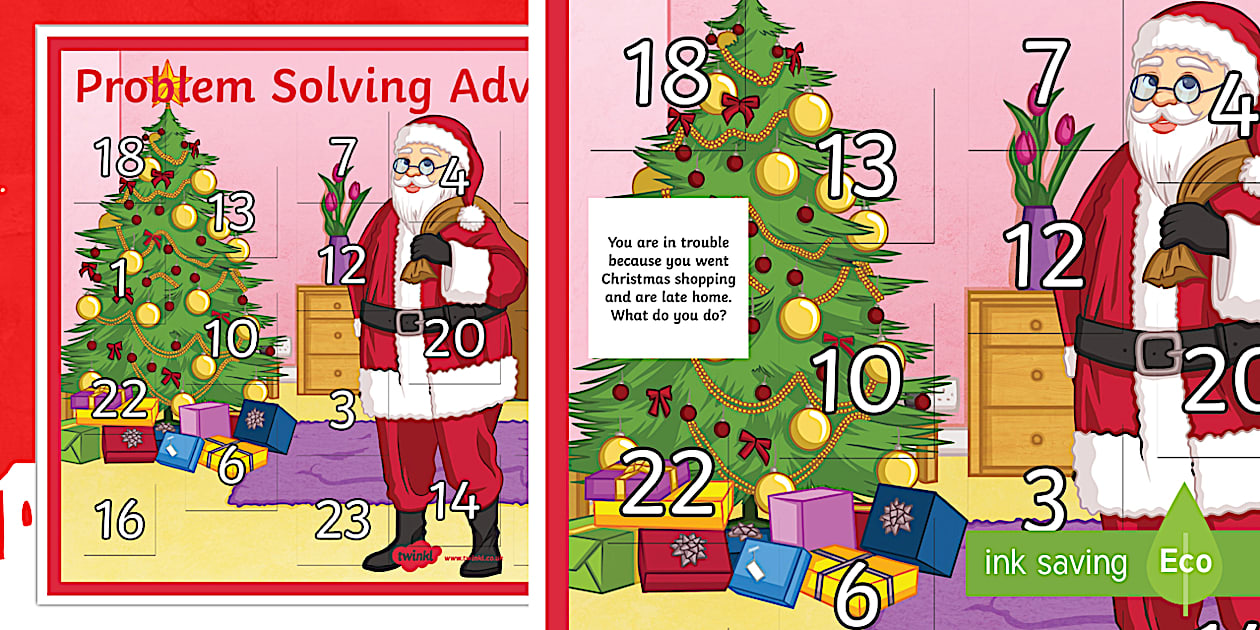 Problem Solving Advent Calendar (teacher made) - Twinkl