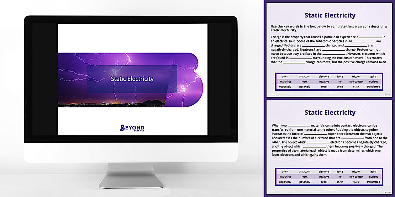 Static Charge Gap-Fill PowerPoint | Science | Beyond