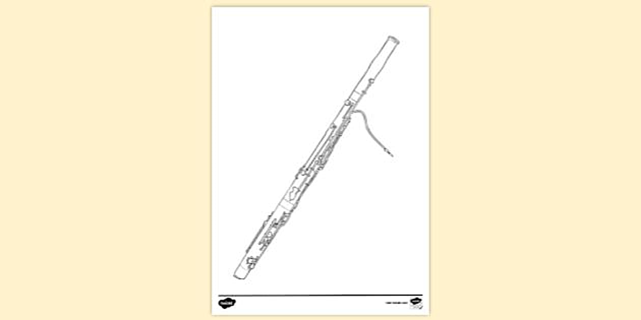 Bassoon Colouring Sheet | Colouring Sheets (Teacher-Made)
