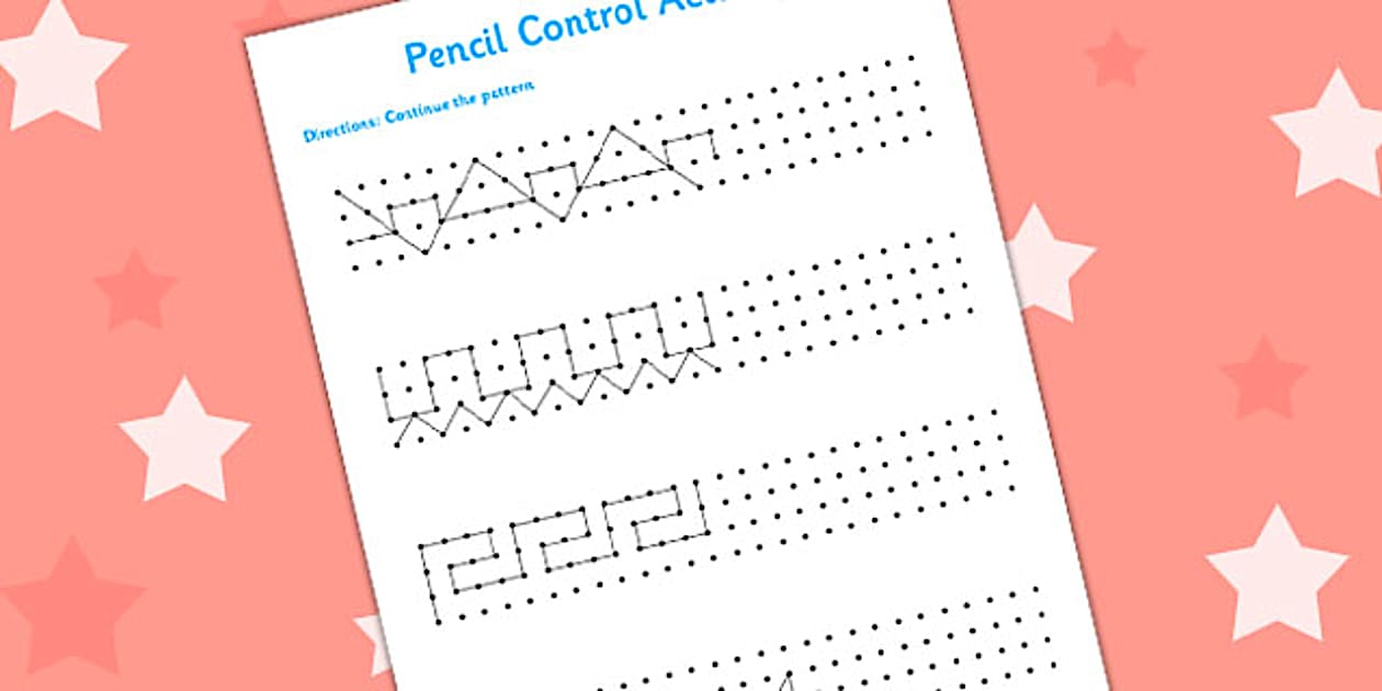 Pencil Control Pattern Sheets (teacher made) - Twinkl