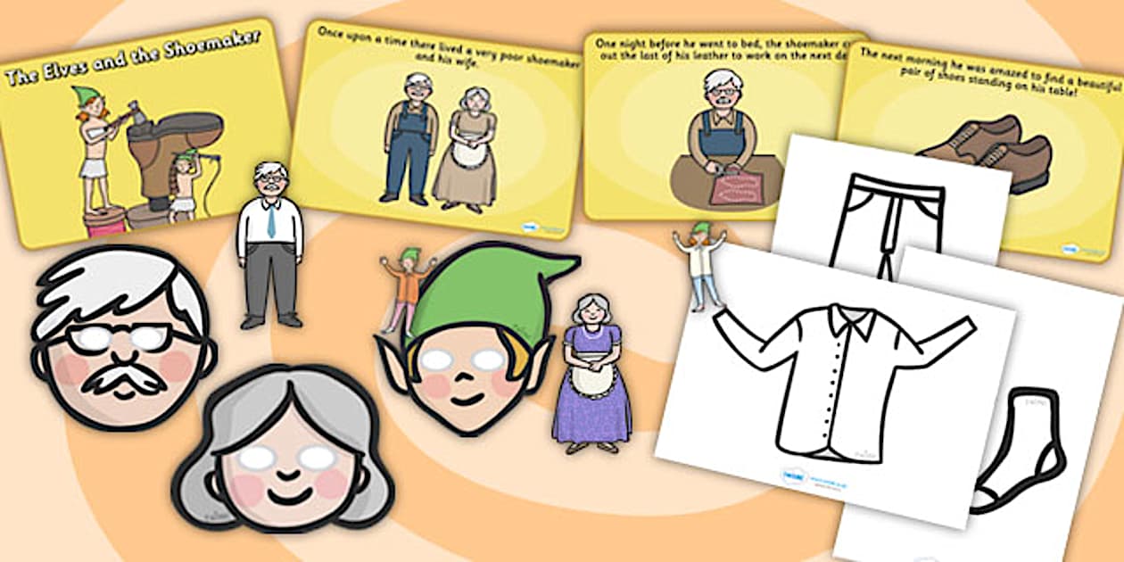 The Elves and the shoemaker Story Sack - Twinkl