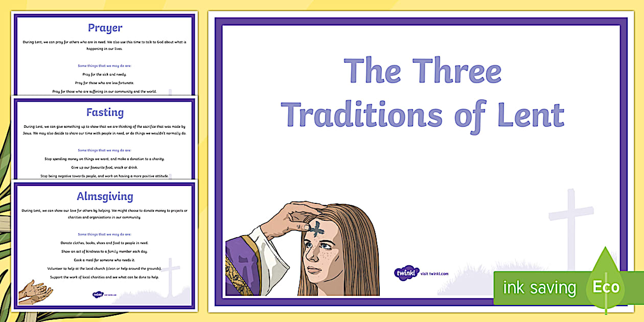 Lent Fasting and Other Traditions Display Posters - Twinkl
