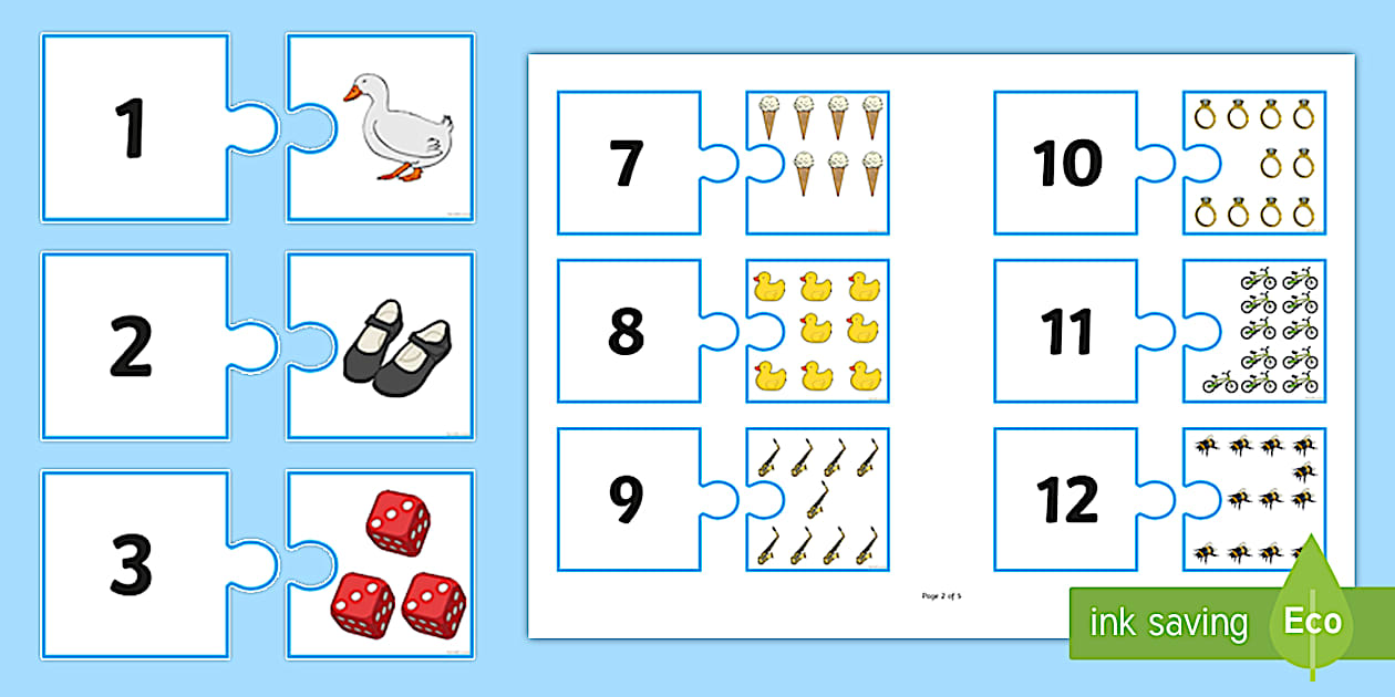 Number and Picture Matching Jigsaw to 30 (teacher made)