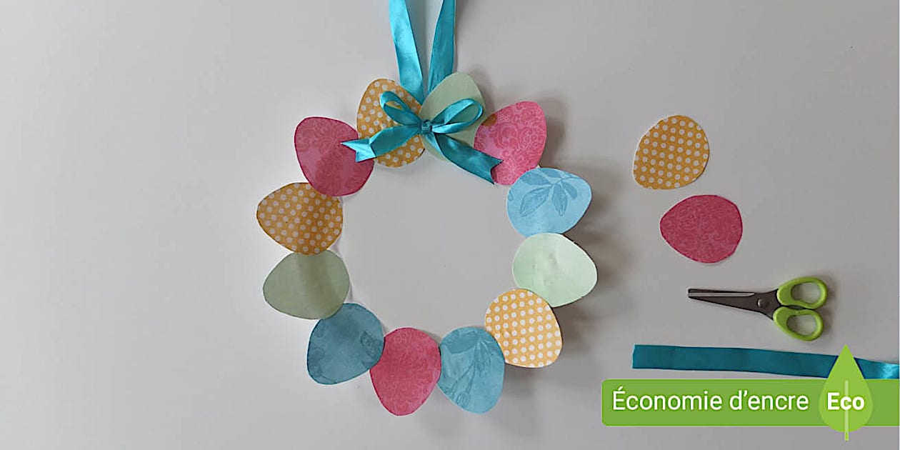 Activité manuelle de couronne d'œufs de Pâques - Twinkl