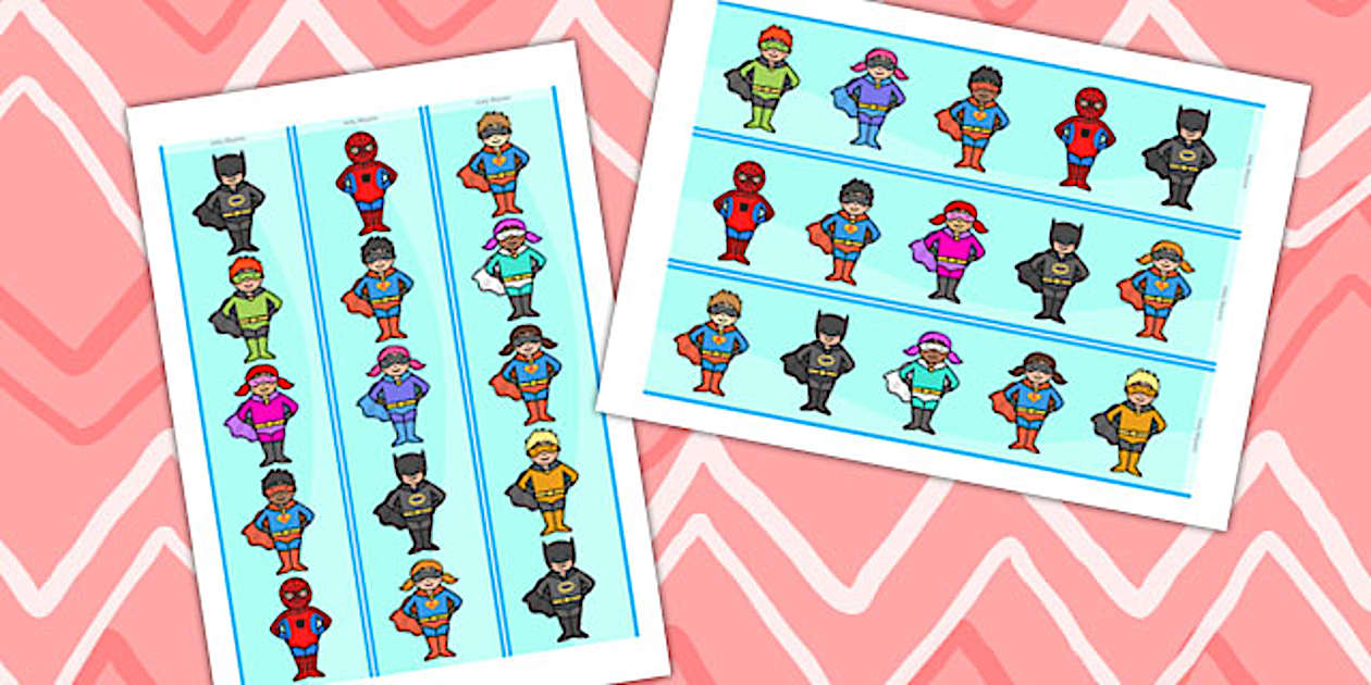 Cute Superheroes Display Border (teacher made) - Twinkl