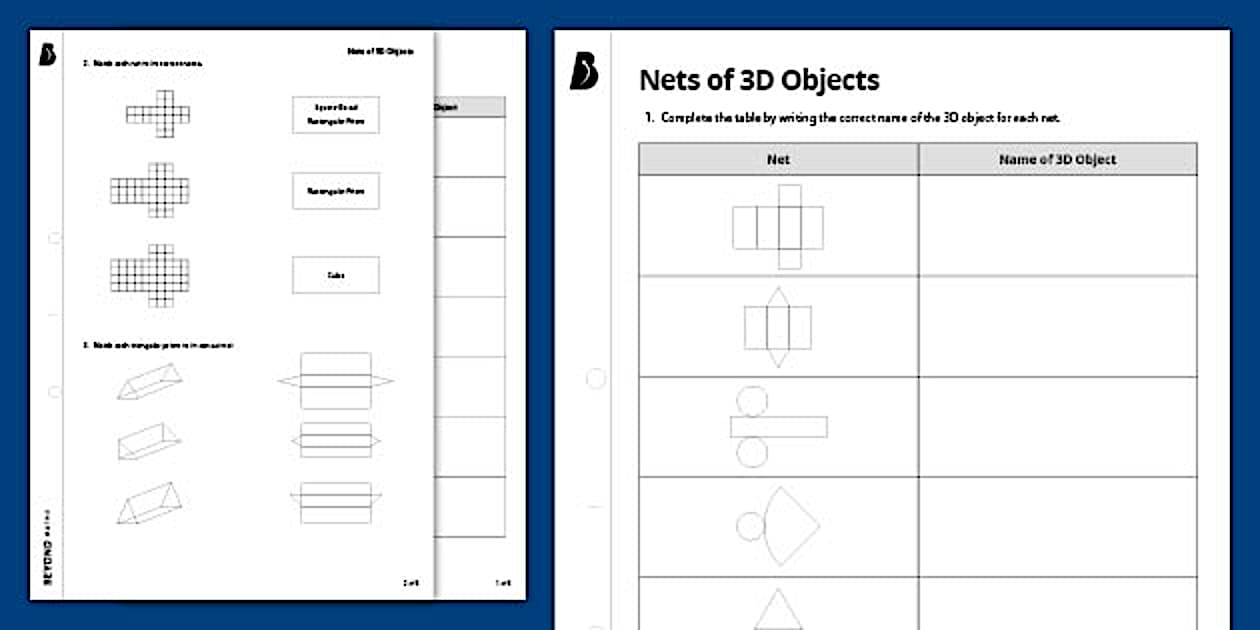 Nets of 3D Objects - Twinkl Aus Beyond (Teacher-Made)
