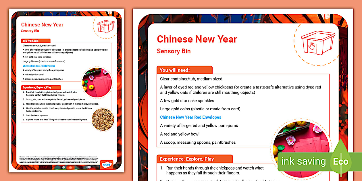 Chinese New Year Sensory Bin | Twinkl - Twinkl