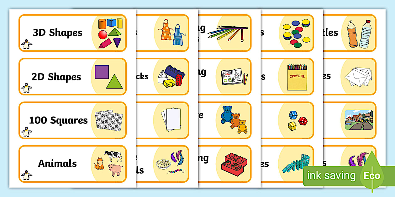 Penguin Themed Editable Classroom Resource Labels - Twinkl